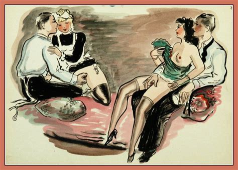 Retro eroticism in drawings порно