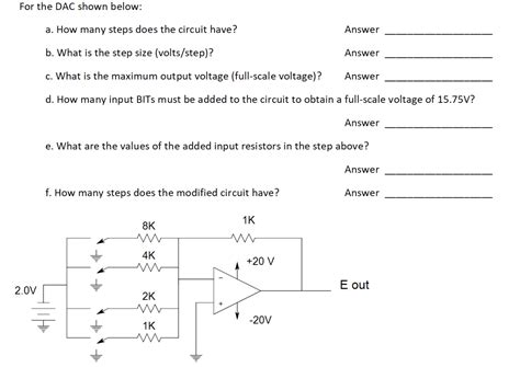 Solved For The DAC Shown Below A How Many Steps Does The Chegg Com