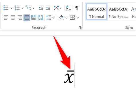 How To Type The X Bar Symbol In Word