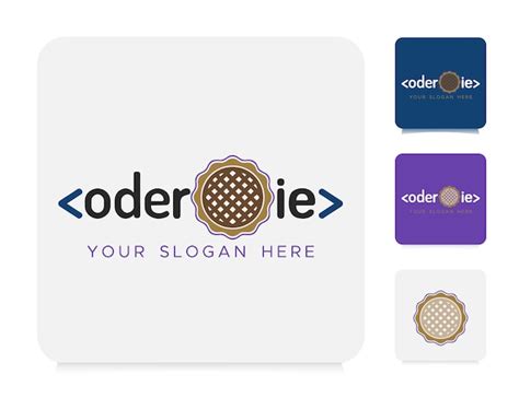 Ilustração Do Logotipo Do Código Digital Coderpie Logotipo Colorido
