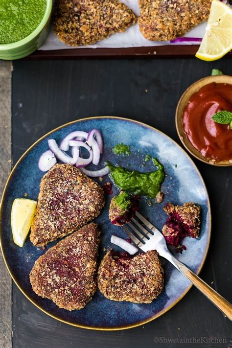 Beetroot Cutlet Heart Shaped Snacks