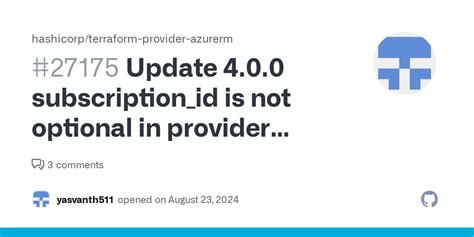Update 4 0 0 Subscription Id Is Not Optional In Provider Azurerm