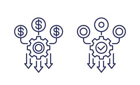 Cash Flow Optimization Line Icons 10135698 Vector Art At Vecteezy