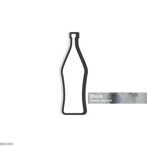 버머스 병 라인 간단한 템플릿 격리된 개체입니다 알코올 기관 바 레스토랑 술집 및 나이트 클럽에 대한 얇은 라인의 상징 어두운 윤곽선 흰색 배경에 플랫 일러스트 0명에 대한