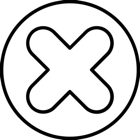 Cancel Line Icon Vector Art At Vecteezy