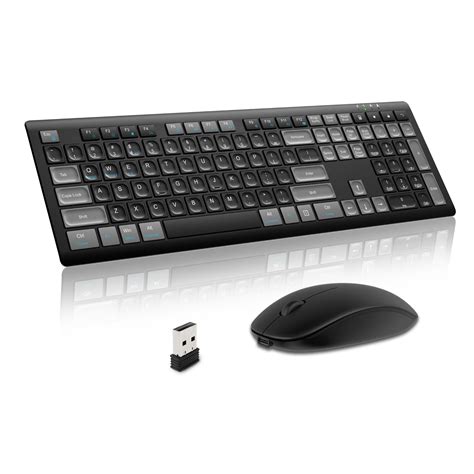 Rechargeable Wireless Keyboard And Mouse Combo Edjo 24ghz Ultra Thin
