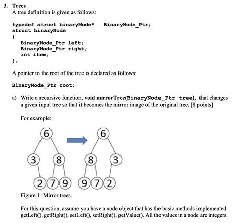 Solved 3 Trees A Tree Definition Is Given As Follows