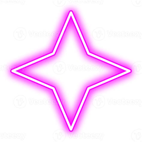 Ninja Glowing Neon Pink Star Png