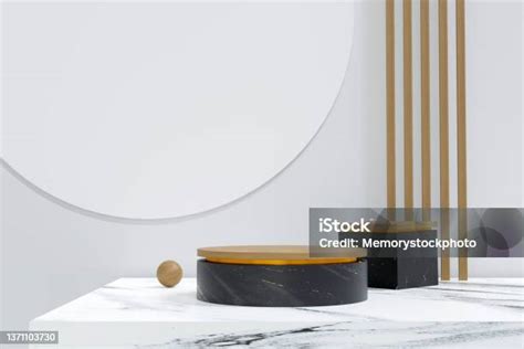 흰색 배경에 나무와 대리석 원 연단 신제품 프로모션 세일 배너 프리젠 테이션 화장품 컨셉 장면 무대 쇼케이스 복사 공간 3d 일러스트 0명에 대한 스톡 사진 및 기타 이미지