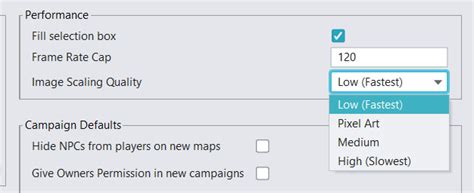 Bug Default Scaling Quality Should Be Set To Low Due To Performance