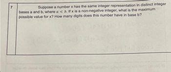 Answered Suppose A Number X Has The Same Integer Representation In Distinct Integer Bases A And