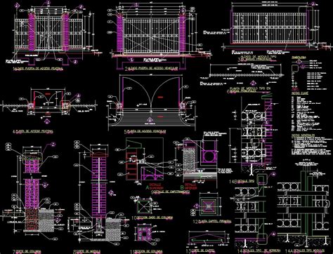 Fence Details Dwg Section For Autocad • Designs Cad