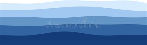 Abstract Blue Waves Pattern With Gradient Ocean Tones Stock Vector Illustration Of Aesthetic