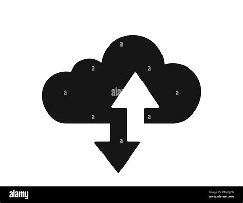 Cloud Arrow Vector Icon Isolated On White Background Cloud Service Database Cloud Technology