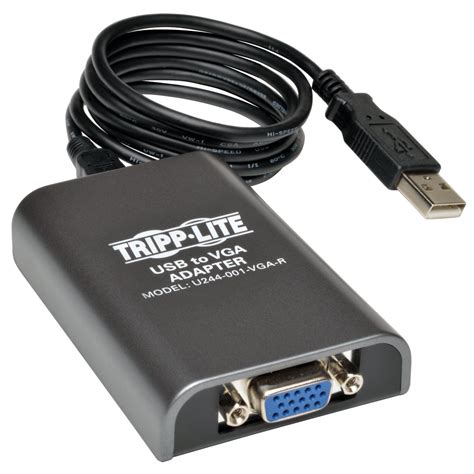 Tripp Lite Usb 2 0 To Vga Adapter Usb2vga 128mb 1920x1200 1080p U244 001 Vga R