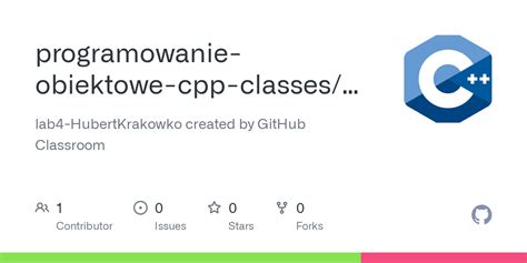 Github Programowanie Obiektowe Cpp Classeslab4 Hubertkrakowko Lab4 Hubertkrakowko Created By
