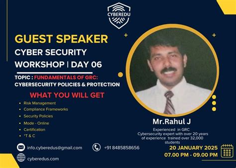 Cybersecurity Grc Guestspeaker Cybersecurityawareness Informationsecurity Riskmanagement