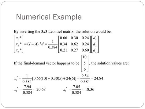 Leontief Input Output Models Ppt Final PPT