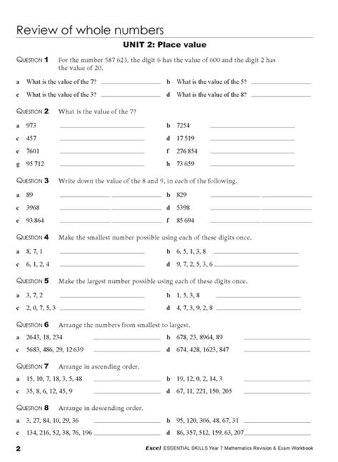 Excel Essential Skills Mathematics Revision And Exam Workbook Pascal Press
