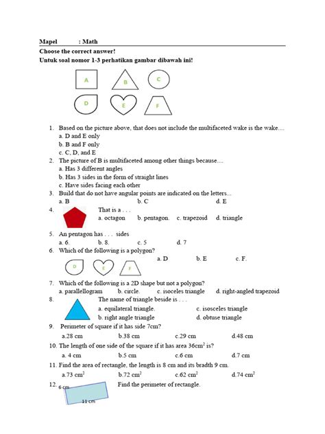 Math Polugon Luas Keliling Download Free Pdf Area Triangle