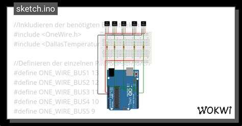 DS18B20 Programm Wokwi ESP32 STM32 Arduino Simulator