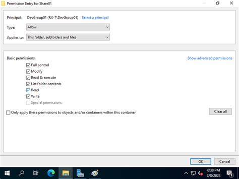 Windows Server 2022 File Server Set File Sharing Advanced Server World
