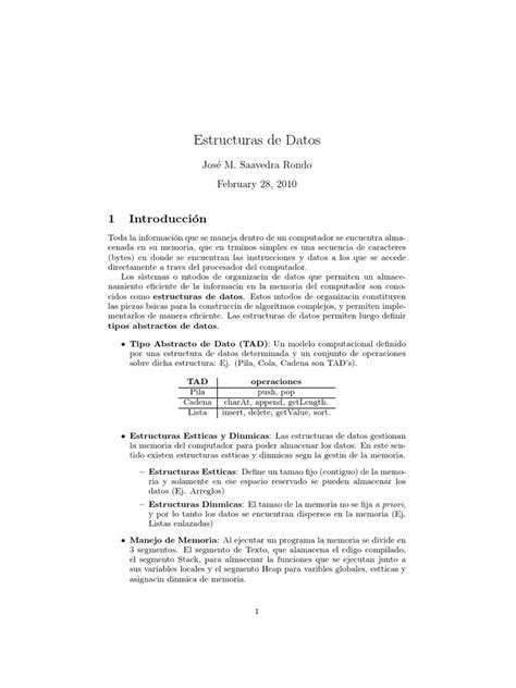 Estructuras De Datos 1 Pdf Cola Tipo De Datos Abstractos