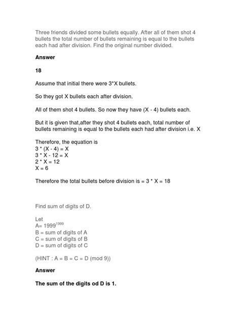 400 Puzzles Pdf Summation Teaching Mathematics