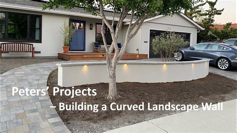 Curved Cinder Block Retaining Wall