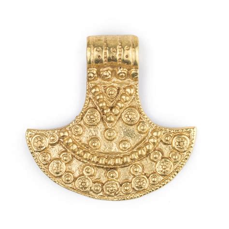 Brass Patterned Shield Pendant 50x50mm — The Bead Chest