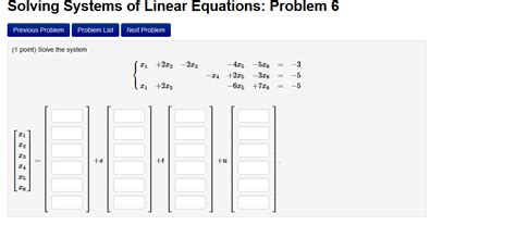 Solved Solving Systems Of Linear Equations Problem 6