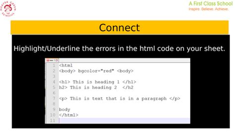 Html Coding Ks3 Teaching Resources
