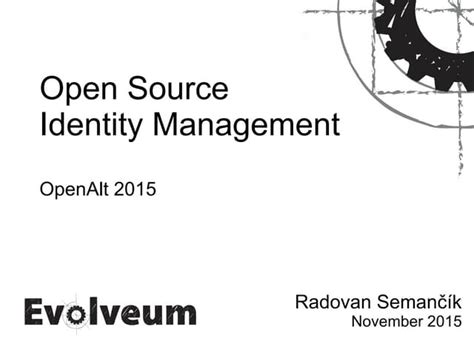 Open Source Identity Management Ppt