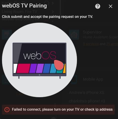 Solved Lg Webos Tv Wired Found But Fails To Connect Configuration
