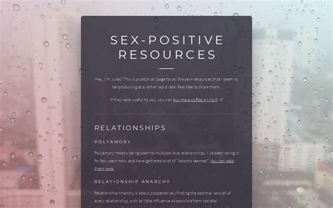 Sex Positive Resources
