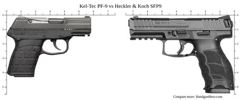 Kel Tec Pf 9 Vs Heckler And Koch Sfp9 Size Comparison Handgun Hero