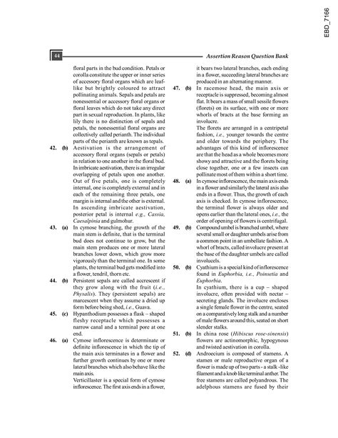 Assertion Reason Questions Biology Class 11pdf