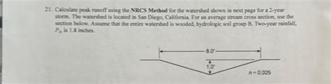 Solved Caiculate Peak Runoff Using The NRCS Method For Chegg