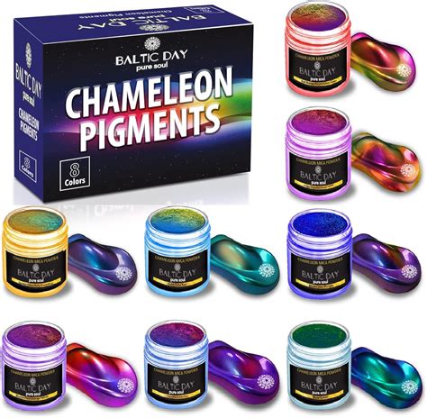 Baltic Day Chameleon Mica Powder 8 Jars Of Color Shift
