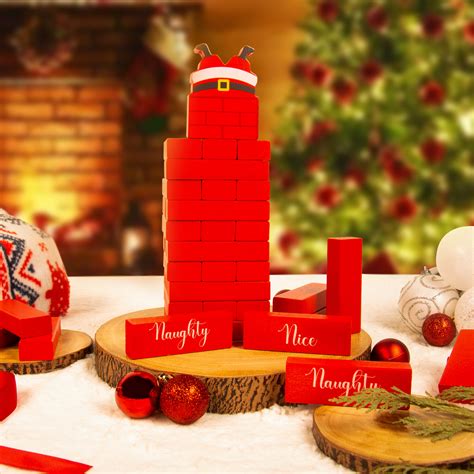 Santa Stacker Topple Tower Game Red Wilko