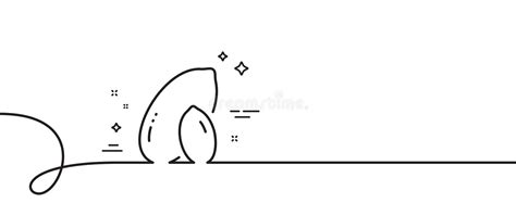 Peanut Line Icon Tasty Nut Sign Vegan Food Continuous Line With Curl Vector Stock