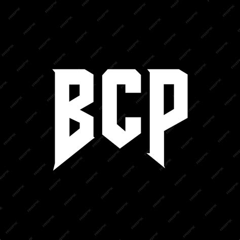 기술 회사 Bcp의 글자 로고 디자인 검은색과 색 색상 조합 Bcp 로고 Bcp 터 Bcp 디자인 Bcp 아이콘 Bcp 알파 Bcp 타이포그래피 로고 디자인 프리미엄 벡터