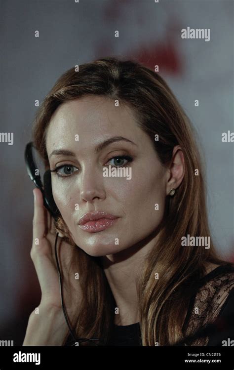 Us Actress And Director Angelina Jolie Addresses Journalists During A