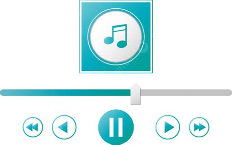 음악 플레이어 인터페이스 녹색 그라디언트 음악 플레이어 인터페이스 화려한 Png 일러스트 및 벡터 에 대한 무료 다운로드