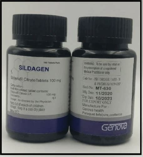 Sildenafil Citrate 100 Mg Tablet Ss Medex