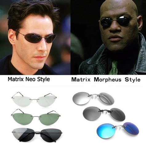 Glasses Shop Round Rimless Sunglasses Men Matrix Morpheus Mens Classic