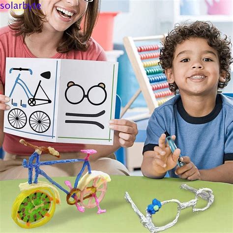 Solarbyte สมุดวาดภาพปากกาพิมพ์ 3d 22 40 รูปแบบกระดาษหนา 3d ปากกาสีอัลบั้ม ภาพวาดน่ารักแม่แบบ