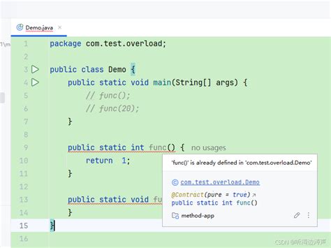 Java：方法重载 Csdn博客
