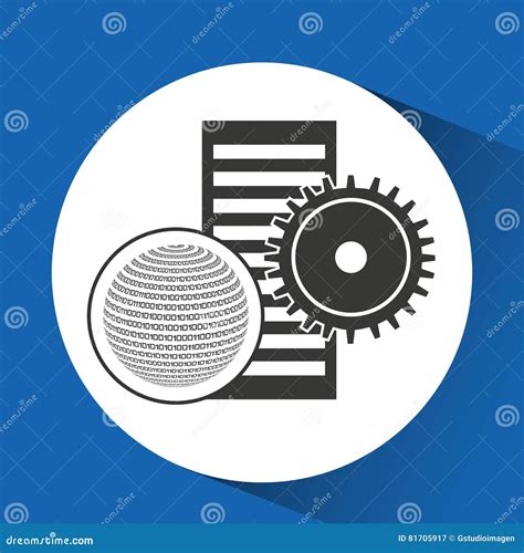 set server and gear cloud hacking analyst engineer and hierarchy organogram chart square