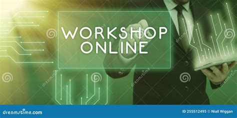 Text Caption Presenting Workshop Onlineroom Or Building In Which Goods